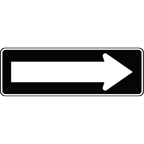 Accuform Signs FRR120RA Panneau de circulation sens unique, 36" x 12 ...