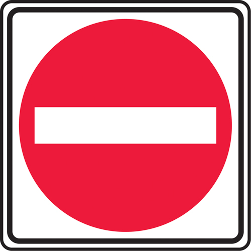 ACCUFORM SIGNS Panneaux de circulation - ne pas entrer, 24" x 24 ...