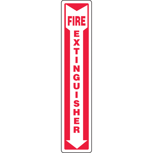 Accuform Signs MFXG543VA "Fire Extinguisher" Sign, 12" x 4", Aluminum ...
