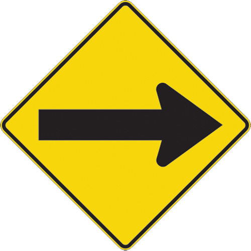 One Way Arrow Sign