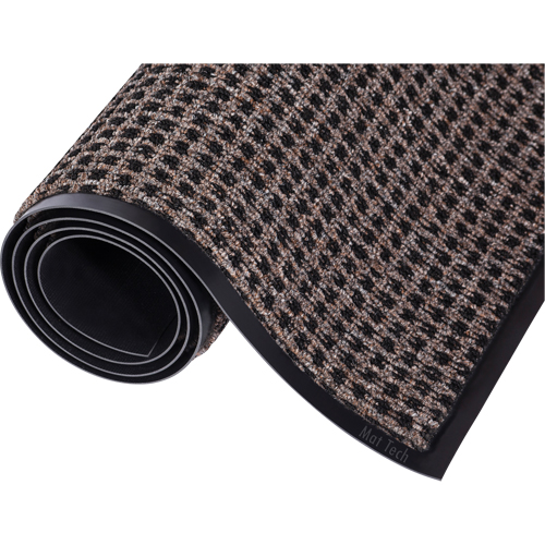 Mat Tech OXLM321SM-41 Oxford-Lite Mat, Wiper, 3' x 41' x 5/16", Brown/Black