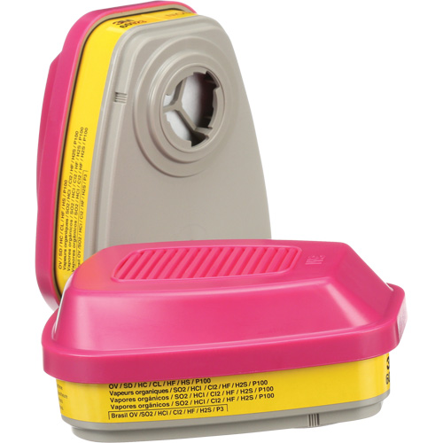 3M 60923 6000 Series Respirator Cartridges, Gas/Vapour Cartridge ...