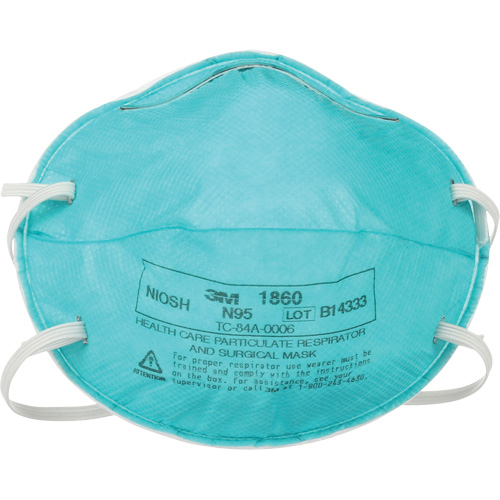 3M 1860 1860 Particulate Healthcare Respirator, N95, NIOSH Certified