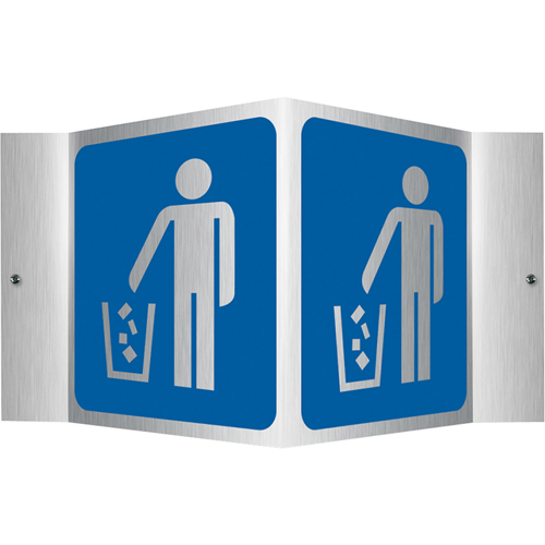 Accuform Signs PSM402 Waste Disposal Projection Sign, 6" x 5", Aluminum ...
