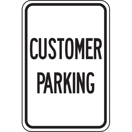 ACCUFORM SIGNS "Customer Parking" Designated Parking Sign, 18" x 12 ...