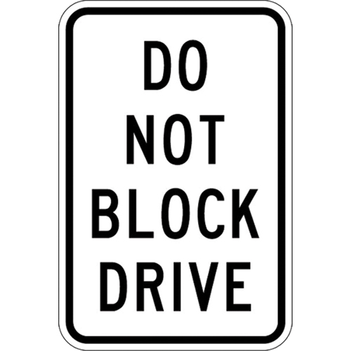 Accuform Signs FRP257RA "Do Not Block Drive" Designated Parking Sign ...