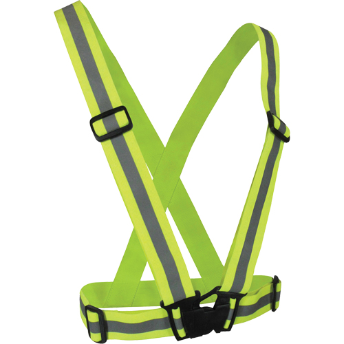 Elastic Safety Harness, High Visibility Lime-Yellow, Silver Reflective ...