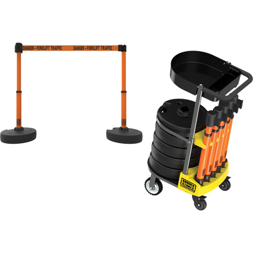 Banner Stakes PL4017T PLUS Barrier Post Cart Kit with Tray, 75' L ...