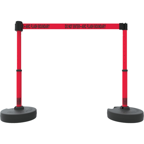 Banner Stakes PL4297 PLUS Barrier Post Set X2, Plastic, 42" H, Red Tape ...
