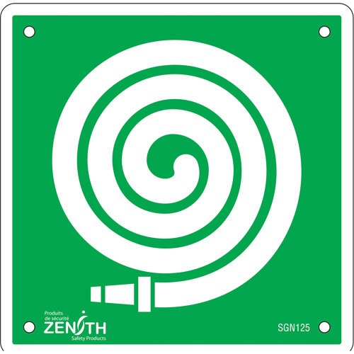 ZENITH SAFETY PRODUCTS Fire Hose CSA Pictogram Sign SGN125 | Shop ...