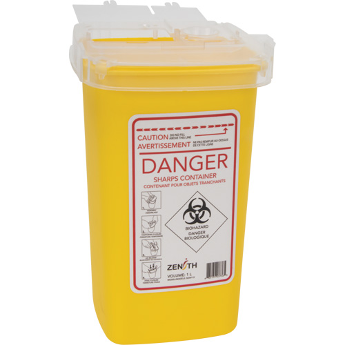 ZENITH SAFETY PRODUCTS Sharps Container, 1 L Capacity SGW112 | Shop ...