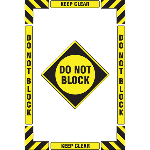 Accuform Signs PSR109 "Keep Clear Do Not Block" Floor Marking Kit ...