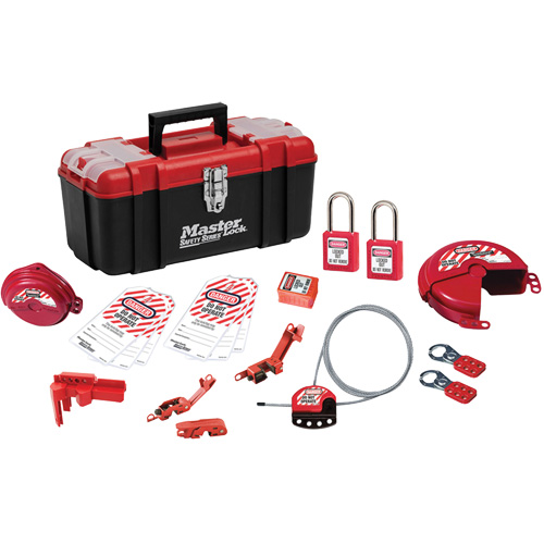 Master Lock 1457VE410KABAS Basic Lockout Kit with Zenex Thermoplastic ...