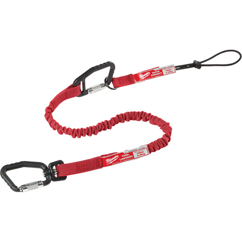 Milwaukee 48-22-8820 Quick-Connect Locking Tool Lanyard, Bungee, Carabiner/Loop