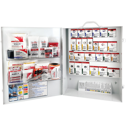 FIRST AID CENTRAL SmartCompliance® Medium First Aid Cabinet, Metal Box ...