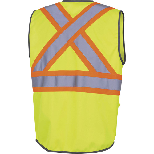 Pioneer Zip-Front Safety Vest, High Visibility Lime-Yellow, Small ...