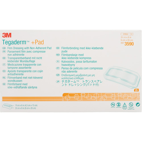 3M Tegaderm Transparent Dressing With Absorbent Pad, Rectangular/Square ...