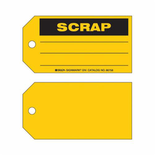 BRADY Scrap Material Control Tags SX408 (86758) | Shop Inspection Tag ...