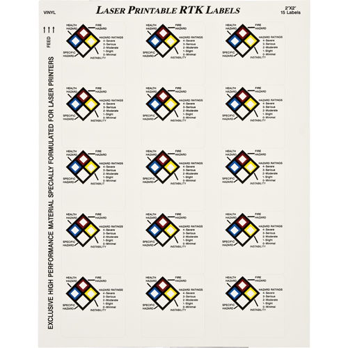 BRADY Right-to-Know Printable Labels SY721 (59255) | Shop WHMIS GHS ...