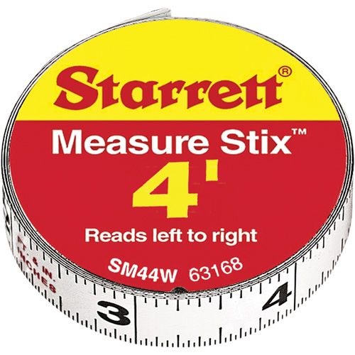 Starrett SM44W Measure Stix Steel Measuring Tape with Adhesive Backing ...