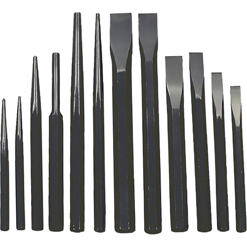JET 023505 Jumbo Punch & Chisel Set, 12 Pieces