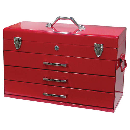 Gray Tools 97103A Tool Box, 9-3/5" D x 21-3/10" W x 14-1/2" H, Red