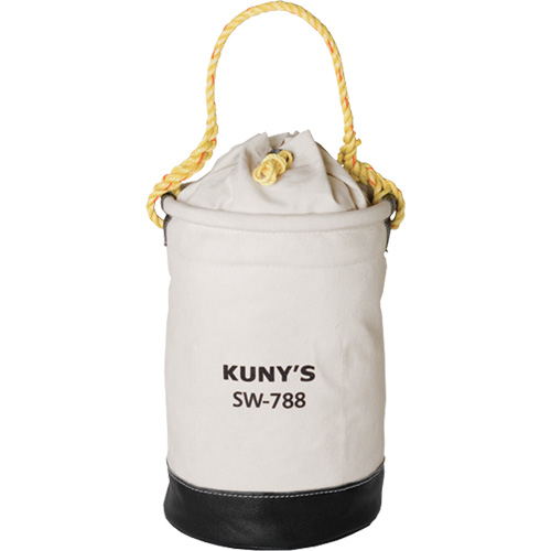 Kuny's SW-788 Parachute Top Tool Bucket, 11-1/2" L x 11-1/2" W x 16" H, Canvas, Beige
