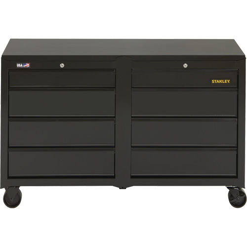 STANLEY TOOLS 100 Series Mobile Workbench, 8 Drawers, 53" W x 18" D x ...
