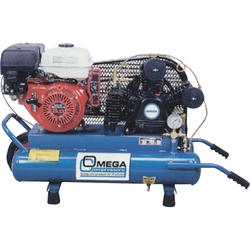 Omega Compressors TUE-8008GE Contractor Series Air Compressors, Gas, 6. ...