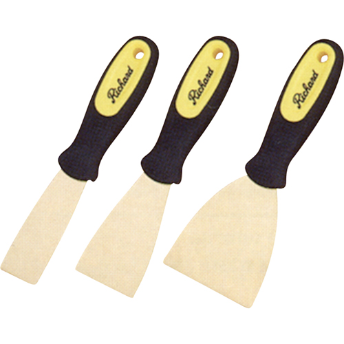 Richard RUB-152 Stiff Wall Scrapers, 2", Brass Blade