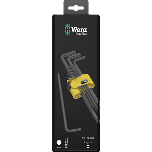Wera Tools 5133180001 Hex Plus Key Set, 9 Pcs., Imperial
