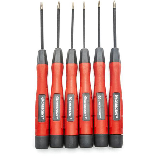 CRESCENT Mini Precision Diamond Tip Screwdriver Set, 6 Pcs. UAJ262 ...