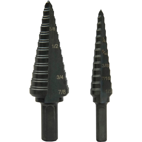 GREENLEE Step Bit Set, 1/8"/3/16" -, 1/2"/7/8" UAL162 (GSBSET2) | Shop ...