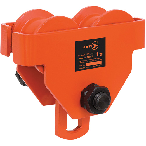 JET Equipment 120112 VBT Series Manual Trolley, 2000 lbs. (1 tons)