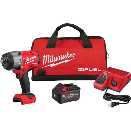 Milwaukee 2967 21F M18 Fuel High Torque Impact Wrench with Friction Ring RedLithium Forge Kit 18 V 1 2 Socket