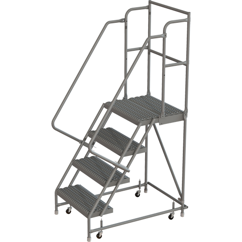 TRI-ARC MANUFACTURING Deep Top Step Rolling Ladder VC765 (KDSR104242-D2 ...