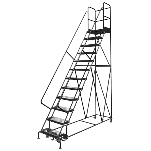 Tri-Arc Manufacturing KDSR116242-D2 Deep Top Step Rolling Ladder, 16 ...