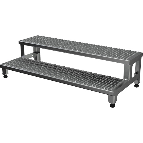 Vestil ASP-48-A Adjustable Step-Mate Stand, 2 Step(s), 48-1/8" W x 22-3 ...