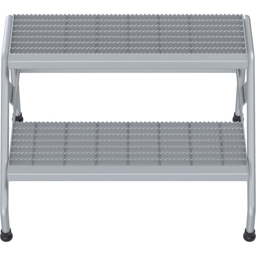 Vestil SSA-2W Aluminum Step Stand, 2 Step(s), 32-13/16" W x 24-9/16" L ...
