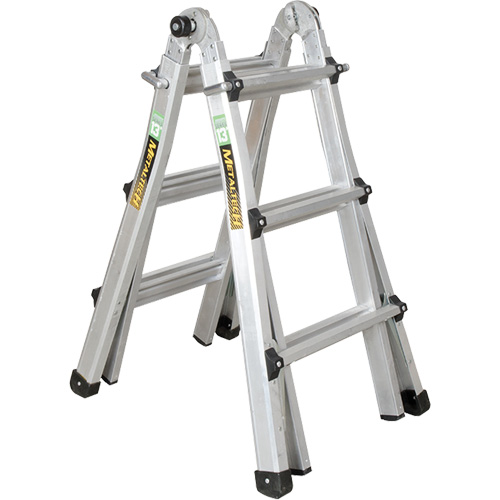 Metaltech E-MTL7000AL Telescoping Multi-Position Ladder, 2.916' - 9.75 ...