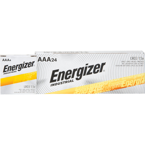 Energizer EN92 Alkaline Industrial Batteries, AAA, 1.5 V