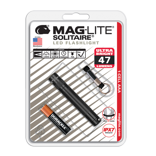 MAGLITE Solitaire® Flashlights, LED, 47 Lumens, AAA Batteries XD003 ...