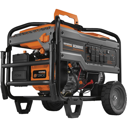 GENERAC XC Series 8000E Portable Generator, 10000 W Surge, 8000 W Rated ...