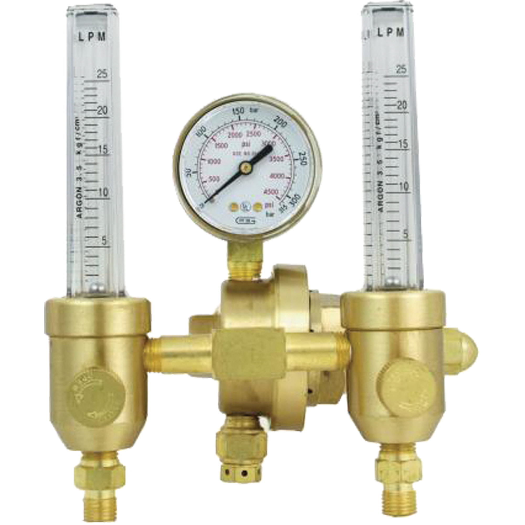 Gentec 196AR-60 Dual Flowmeter Regulator, Argon/Carbon Dioxide, CGA580 ...