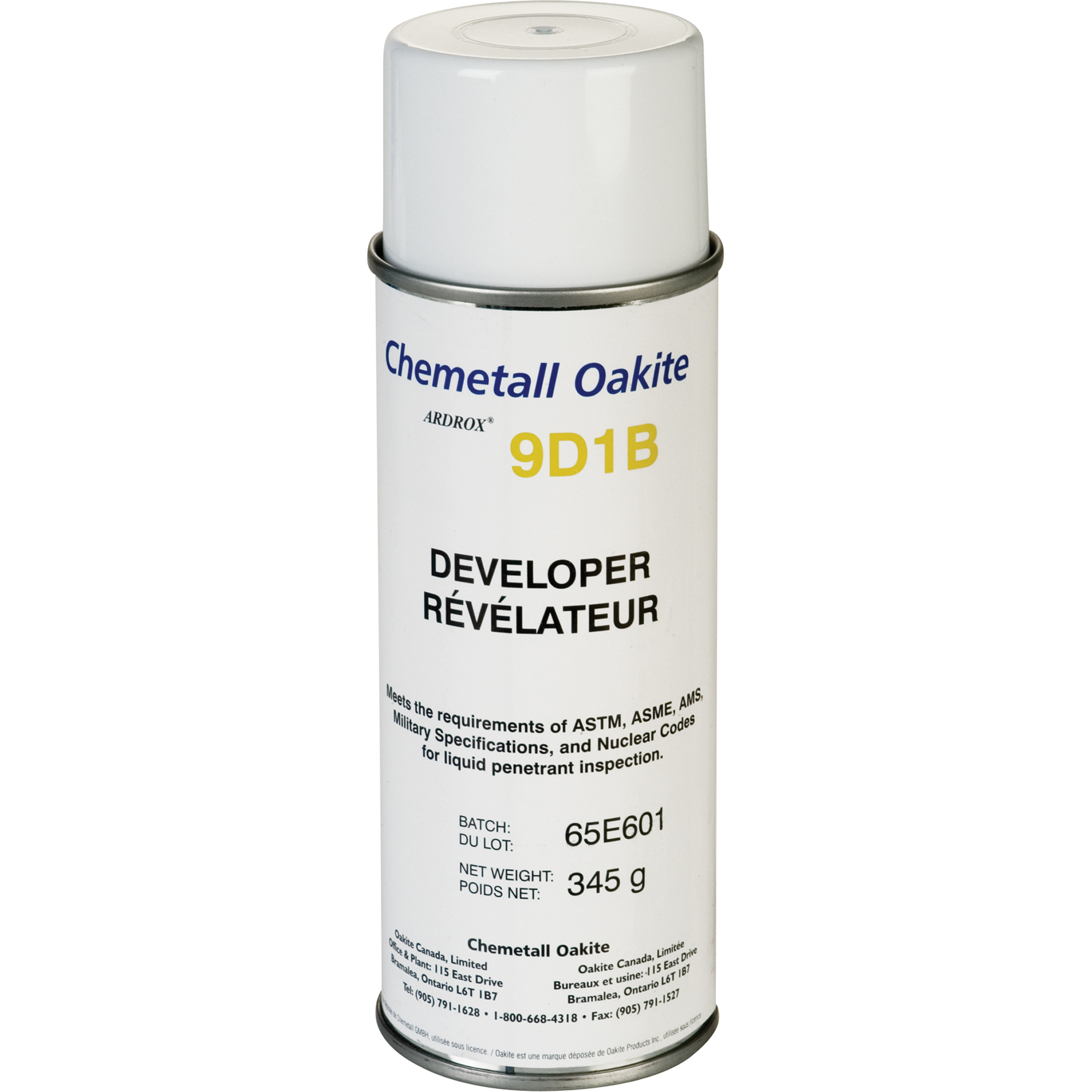 Ardrox 9D1B Ardrox® - 9D1B Non-Aqueous Developers, Aerosol Can