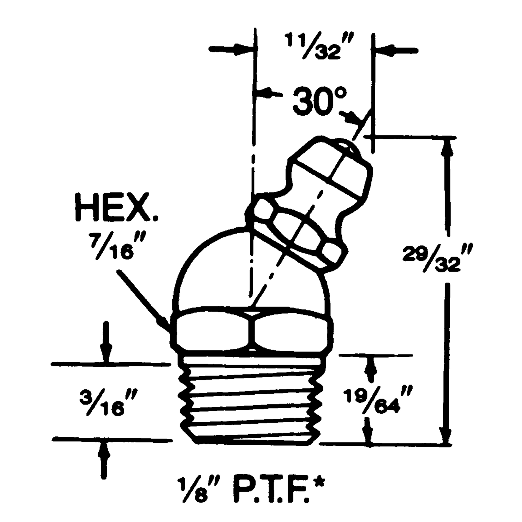 Alemite 1611-B Fitting, 1/8" Thread