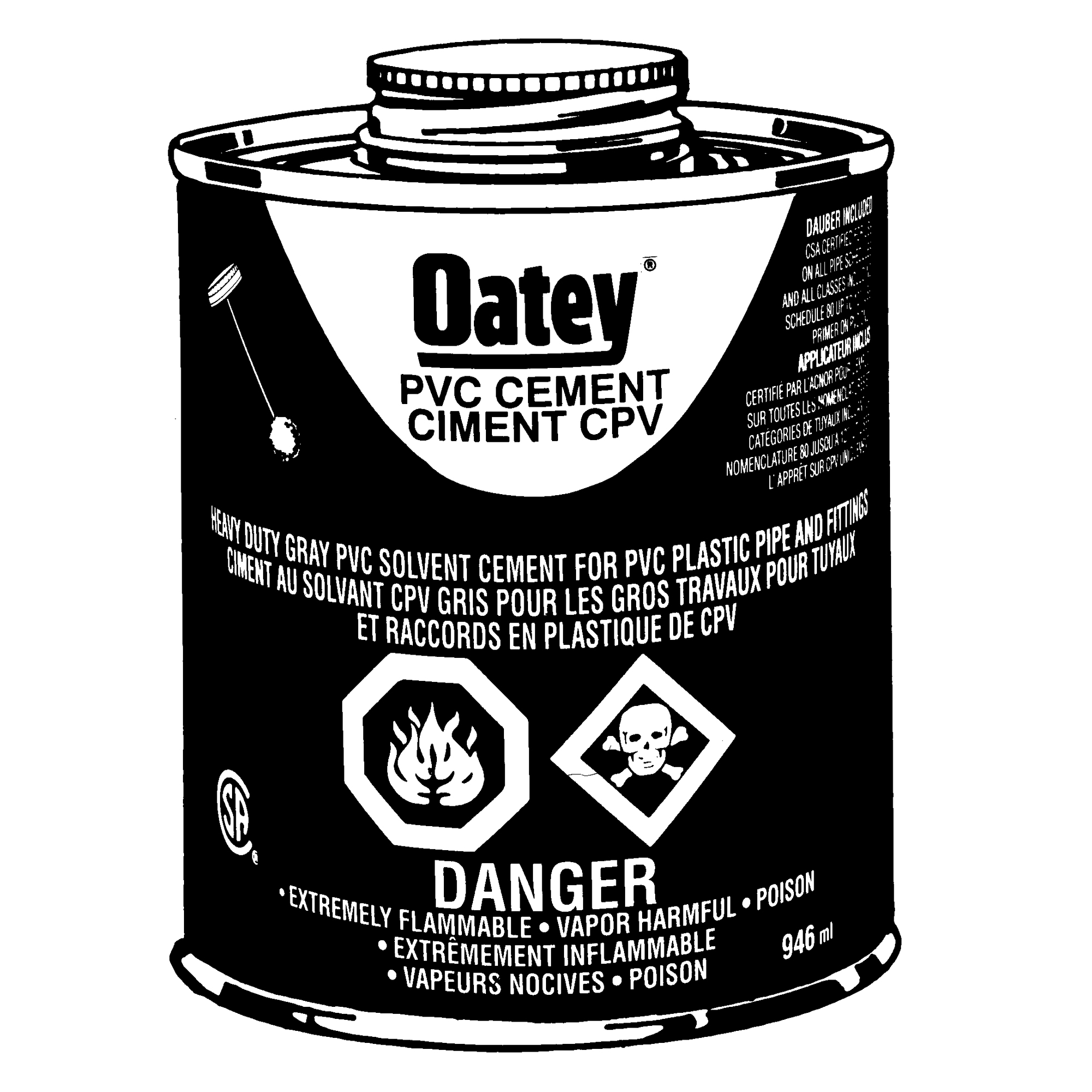 OATEY PVC Heavy-Duty Grey AB424 ( 31513) | Shop PVC Solvent Cement ...