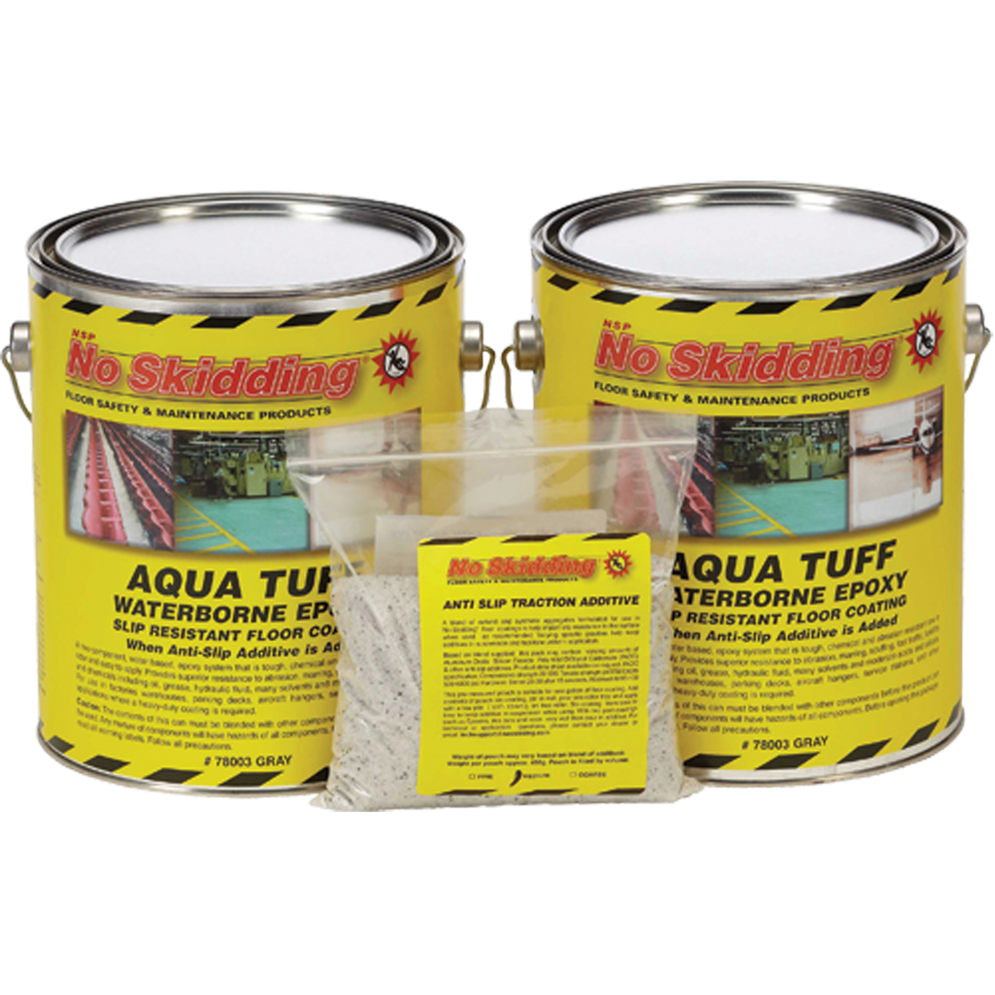 AB738 No Skidding® Aqua Tuff 2 Slip-Resistant Floor Coating, 1 gal ...