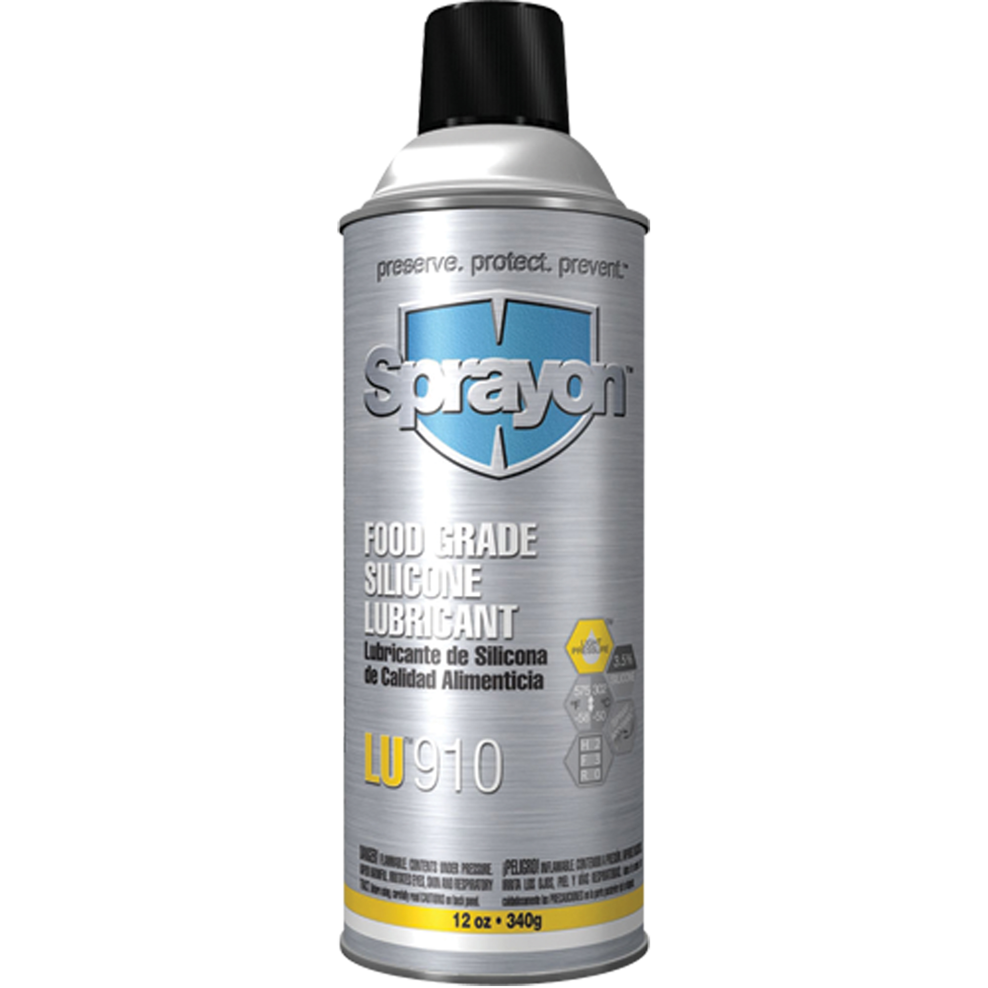 Sprayon SC0910000 LU910 Food Grade Silicone Lubricant, Aerosol Can