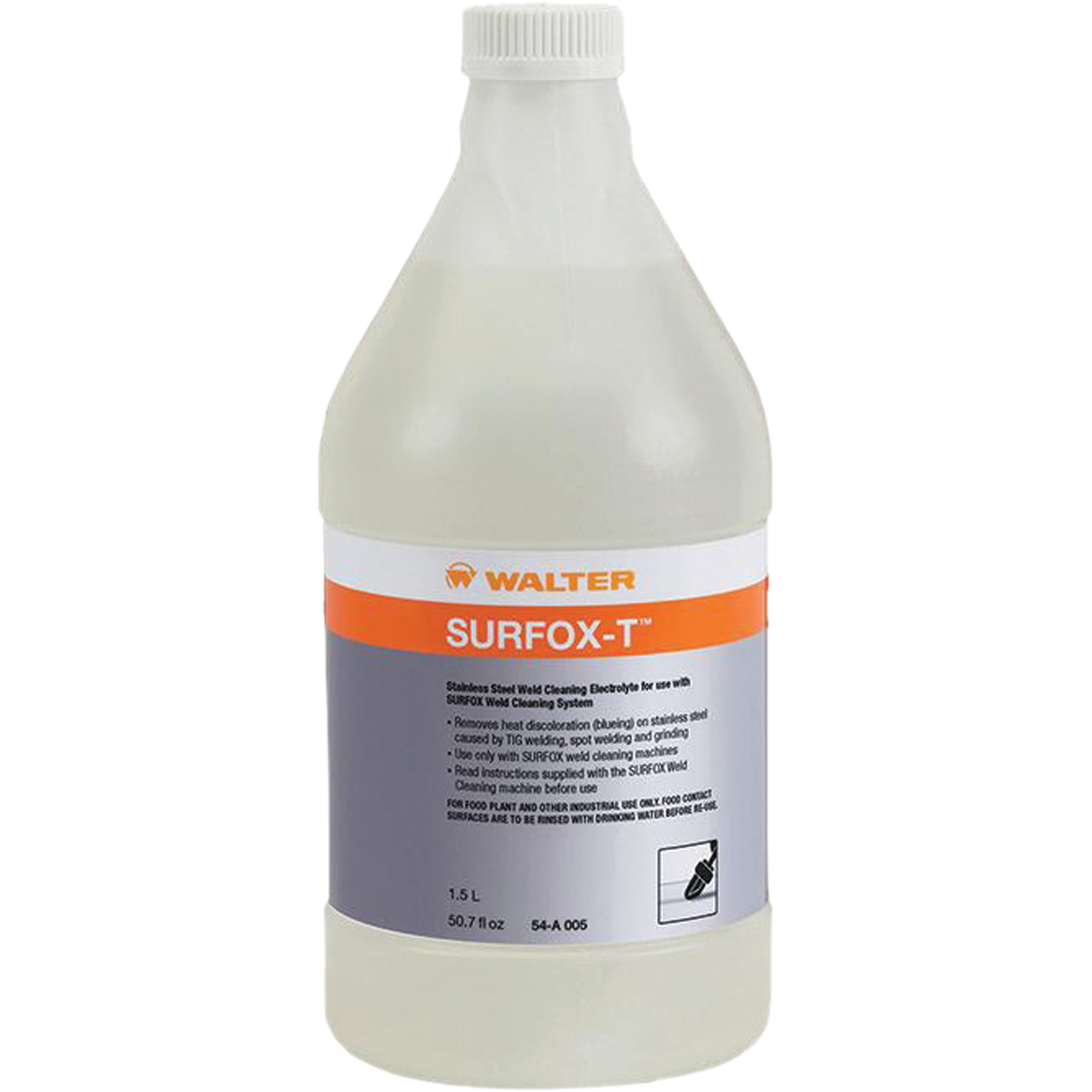 WALTER SURFACE TECHNOLOGIES SURFOX-T Weld Cleaner, Bottle AD286 (54A005 ...